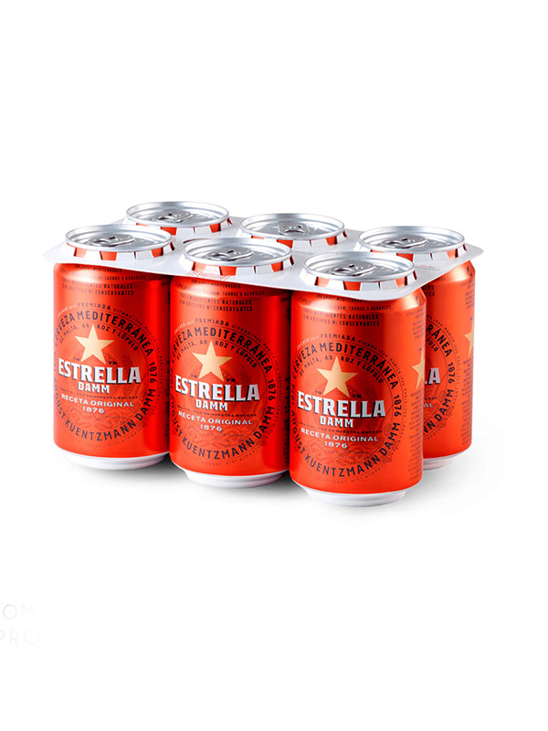 Pack Estrella Damm 6 × 330 ml (latas) – Humbser